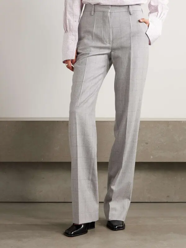 Dries Van Noten Belt-loop Checked Casual Pants