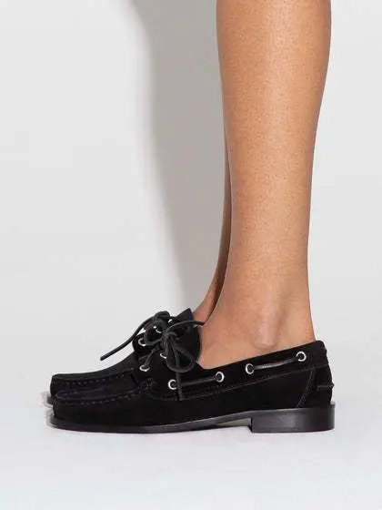 AeydĒ Harris Suede Loafers - Black