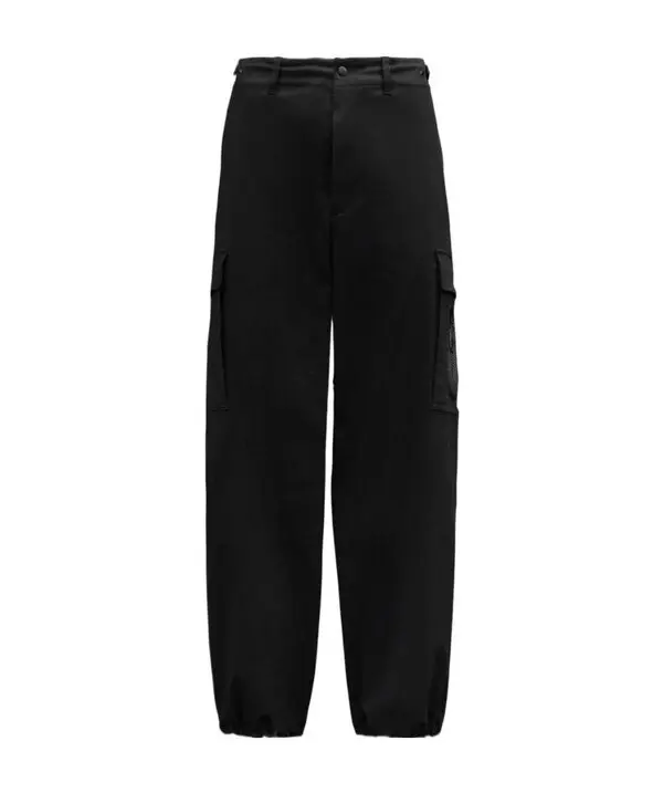 Moncler Wide-leg Cargo Trousers - Black