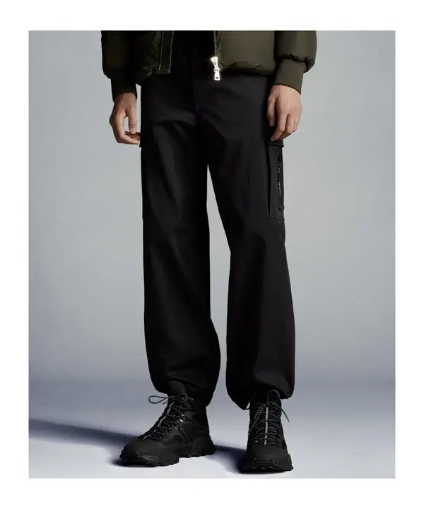 Moncler Wide-leg Cargo Trousers - Black