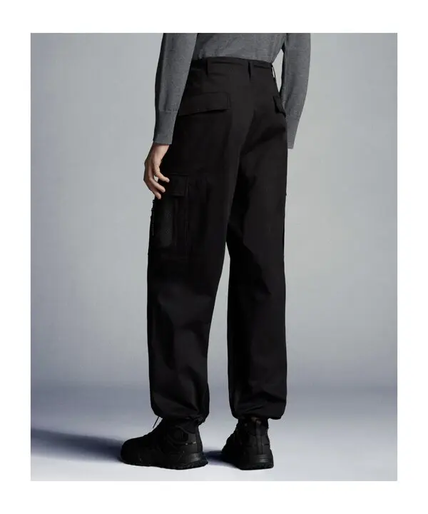 Moncler Wide-leg Cargo Trousers - Black