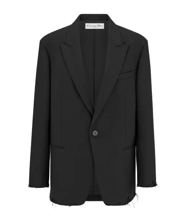 Dior Oversized Blazer With Tassel Detail - Black