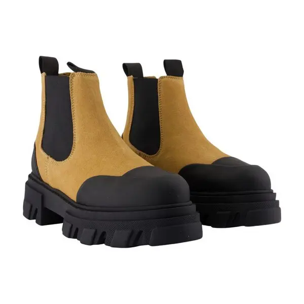 GANNI Low Chelsea Ankle Boots - Black