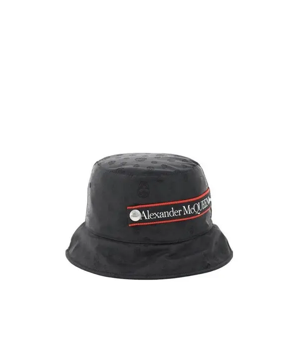 Alexander McQueen Logo Mosaic Jacquard Bucket Hat - Black