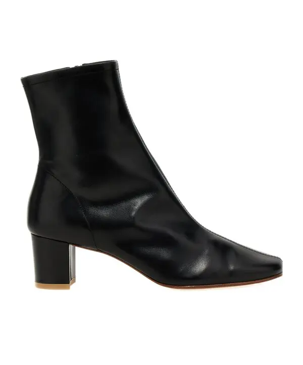 By Far Square Toe Block Heel Ankle Boots