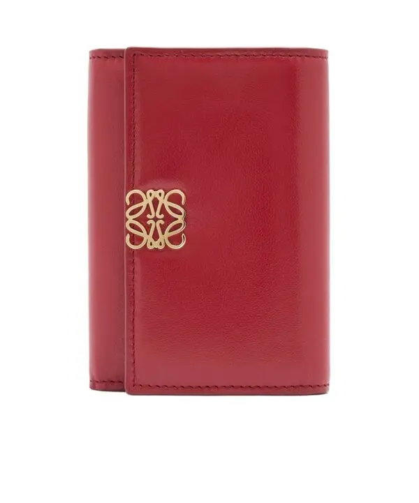 Loewe Anagram Puffer Foldover Wallet - Burnt Red