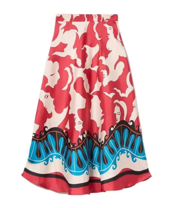 La DoubleJ Lungomare Printed Knee-length Skirt