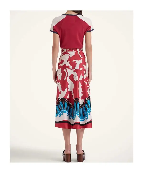 La DoubleJ Lungomare Printed Knee-length Skirt