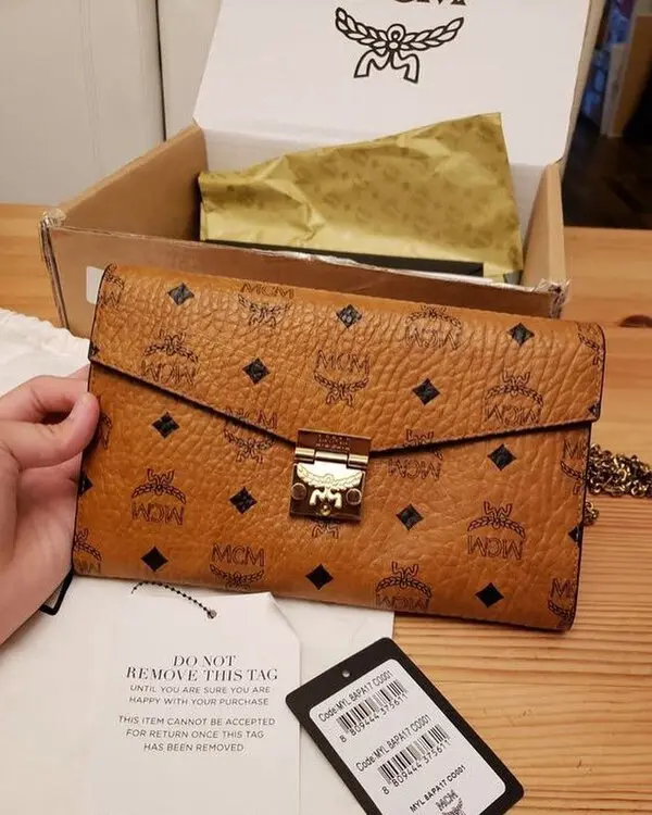 Mcm Monogram-print Shoulder Bag - Brown