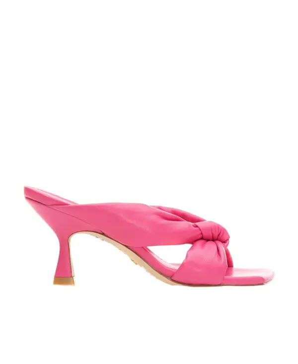 STUART WEITZMAN Square-toe Knot High-heeled Slip-on Sandals - Pink