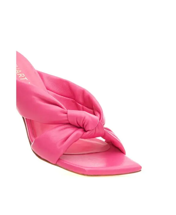 STUART WEITZMAN Square-toe Knot High-heeled Slip-on Sandals - Pink