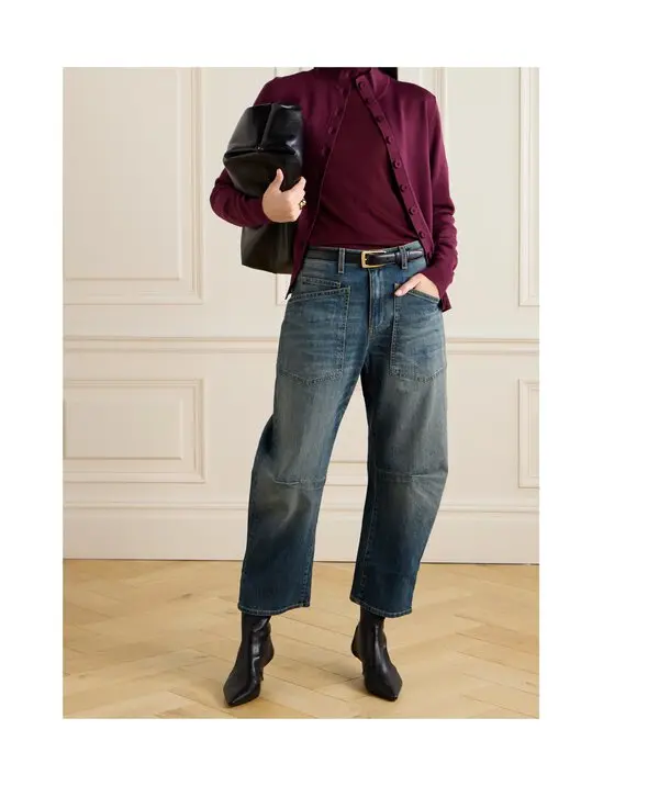 NILI LOTAN Shon Five-pocket Denim Trousers - Blue