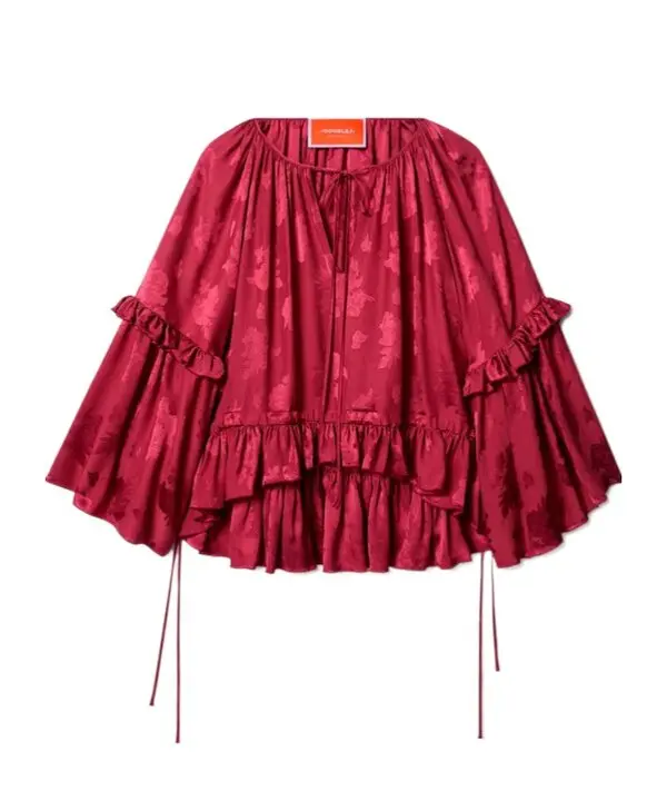 La DoubleJ Boho Blouse - Brick Red