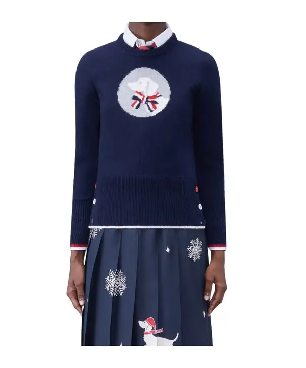 Thom Browne Classic Hector Pullover - Navy Blue