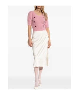 Alessandra Rich Embroidered Rose Knit Jumper