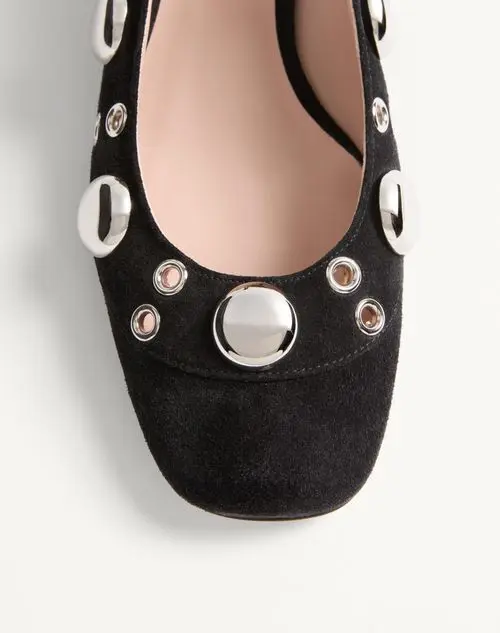 Valentino Garavani Vlogo Signature Embellished Mary Jane Pumps - Black