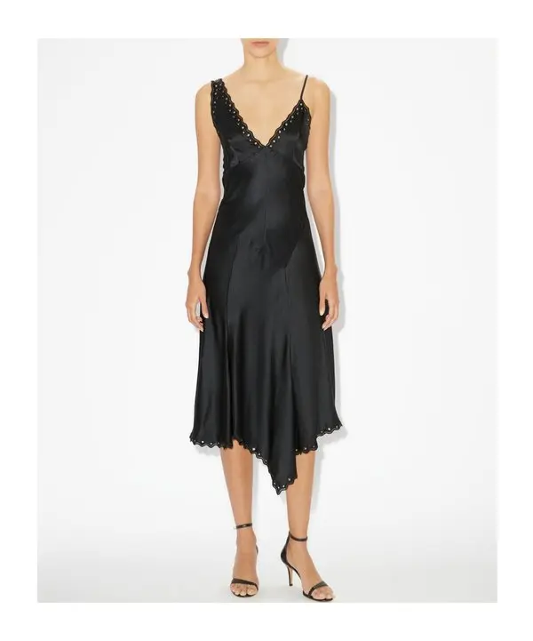 Isabel Marant Étoile Ayrich Asymmetrical Ruffled V-neck Dress