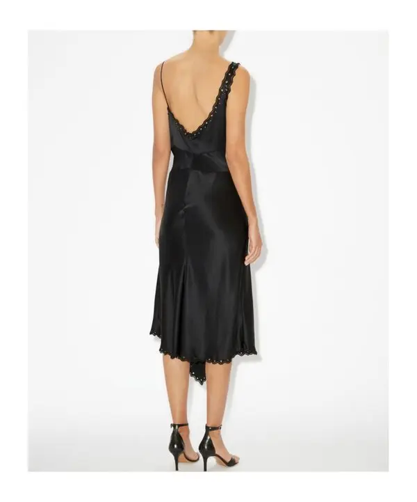 Isabel Marant Étoile Ayrich Asymmetrical Ruffled V-neck Dress