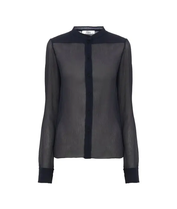Chloé Sheer Button-up Blouse