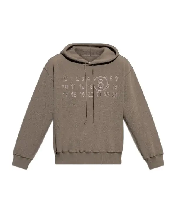 MAISON MARGIELA Numbers Motif Hoodie - Gray
