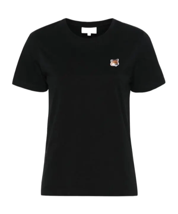 Maison Kitsuné Short Sleeve Crewneck T-shirt With Fox Embroidery