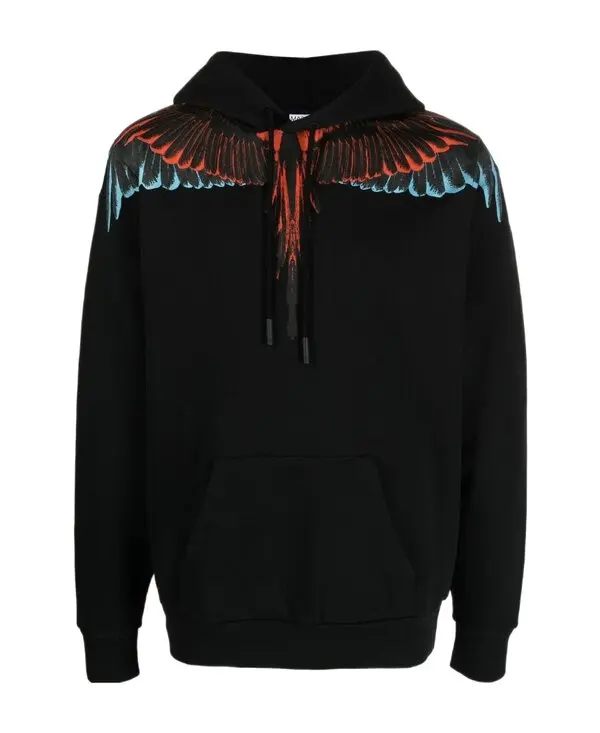 MARCELO BURLON COUNTY OF MILAN Drawstring Hoodie - Black