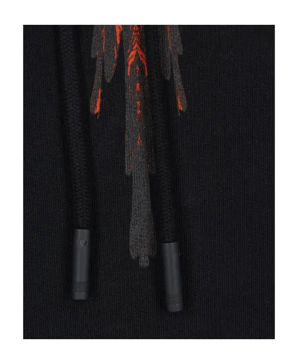 MARCELO BURLON COUNTY OF MILAN Wing Print Drawstring Hoodie