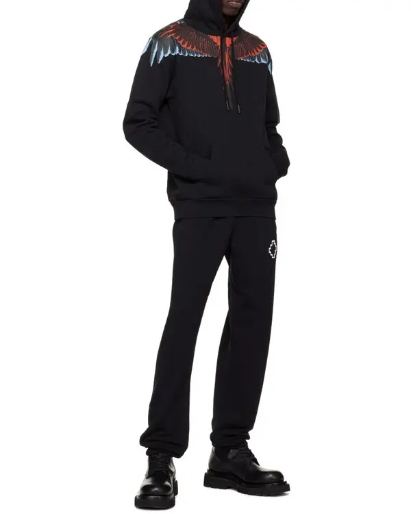 MARCELO BURLON COUNTY OF MILAN Wing Print Drawstring Hoodie