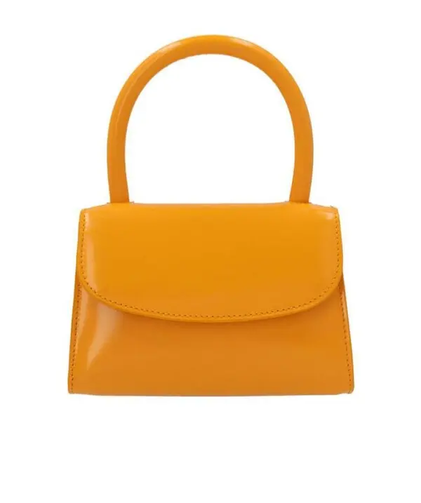 By Far Mini Rounded Top-handle Tote Bag - Orange