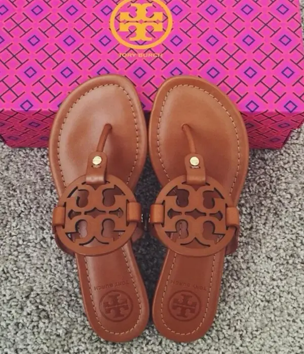 Tory Burch Miller Flat Sandals - Brown