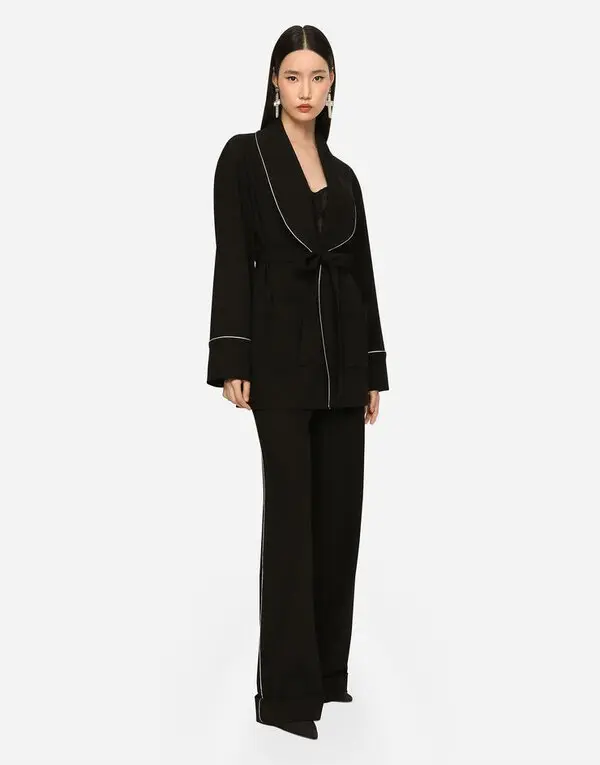 Dolce & Gabbana Shawl Collar Belted Jacket