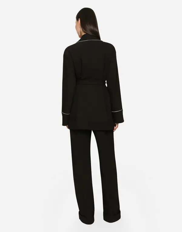 Dolce & Gabbana Shawl Collar Belted Jacket