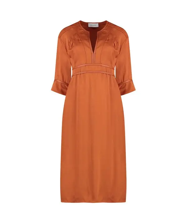 YVES SALOMON Belted Midi Dress