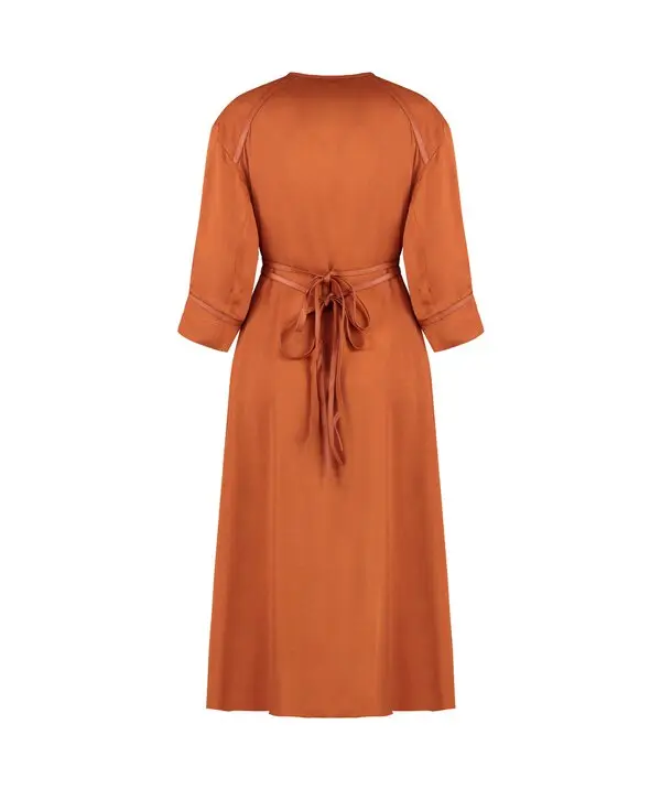 YVES SALOMON Belted Midi Dress