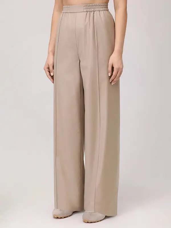 YVES SALOMON Elastic Waist Wide Leg Trousers