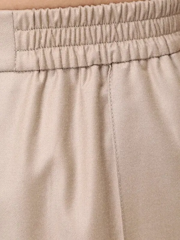 YVES SALOMON Elastic Waist Wide Leg Trousers