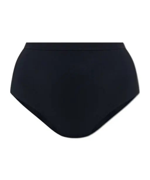 JIL SANDER Logo Print Bikini Bottoms - Black