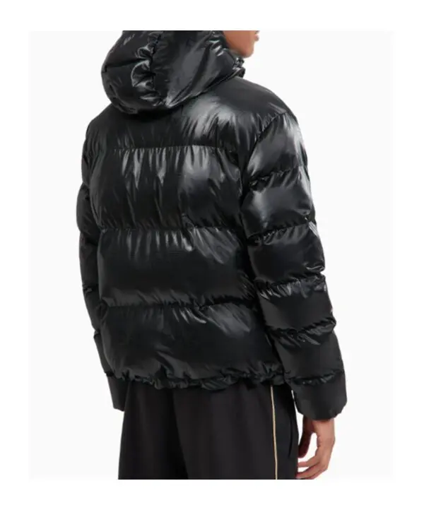 EA7 Logo-printed Padded Hooded Jacket