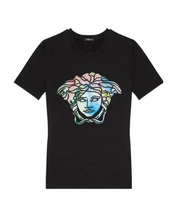 Versace Crystal-embellished Medusa Head T-shirt
