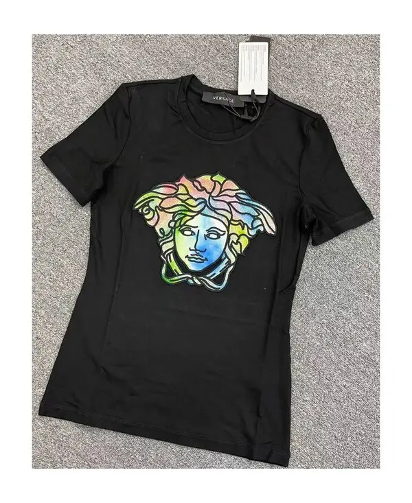 Versace Crystal-embellished Medusa Head T-shirt