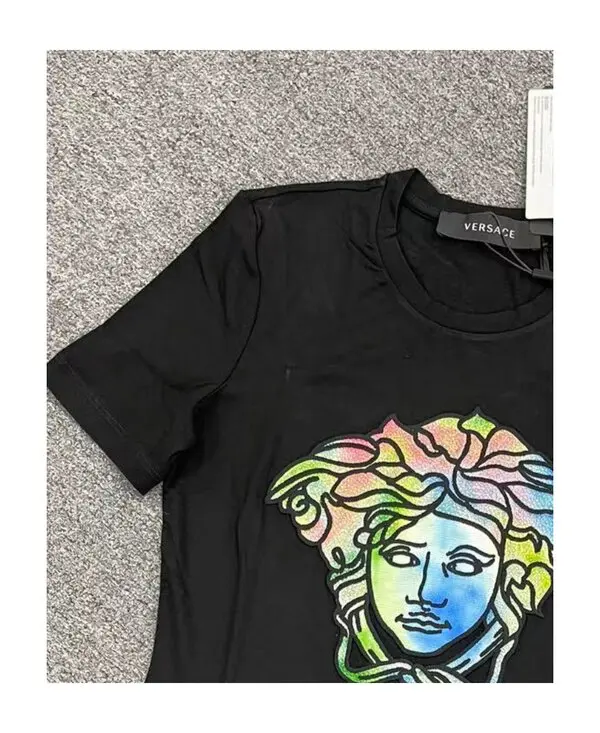 Versace Crystal-embellished Medusa Head T-shirt