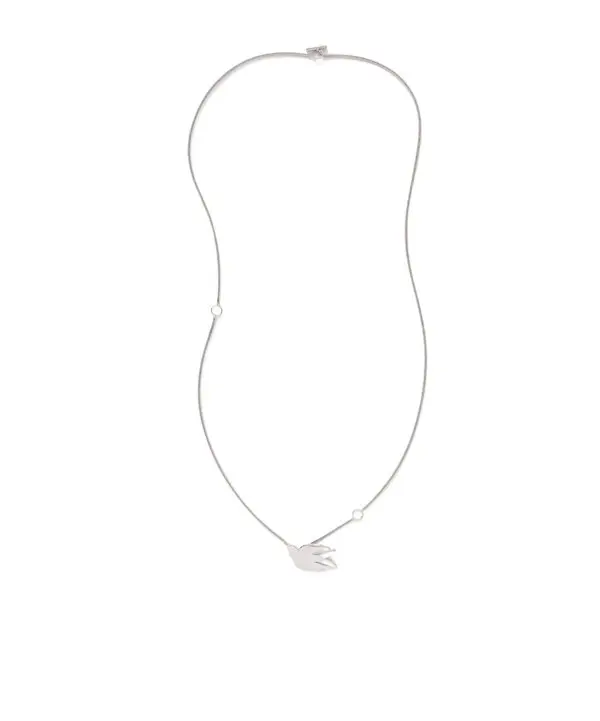 JIL SANDER Swallow Pendant Necklace - Silver