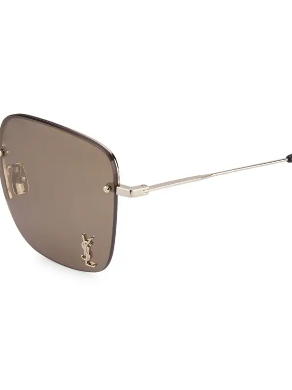 Saint Laurent Square Frame Sunglasses - Brown