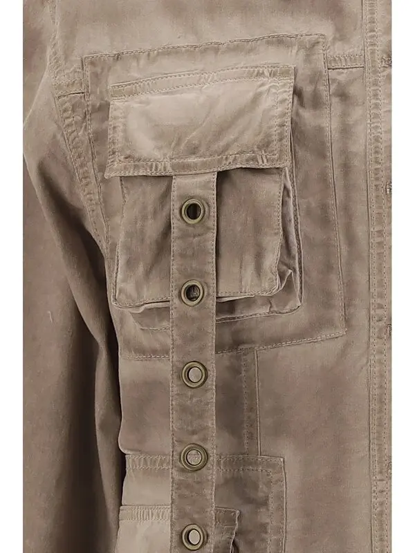 Blumarine Eyelet Detailed Denim Jacket