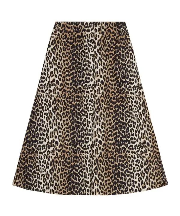 GANNI Print Midi Skirt