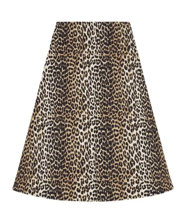 GANNI Print Midi Skirt