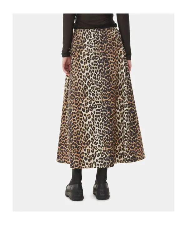 GANNI Print Midi Skirt
