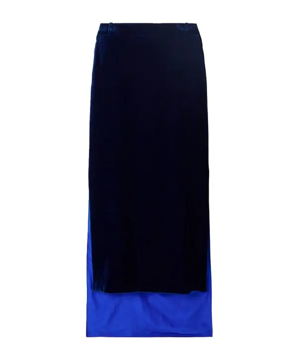 LANVIN Asymmetrical Velvet Skirt