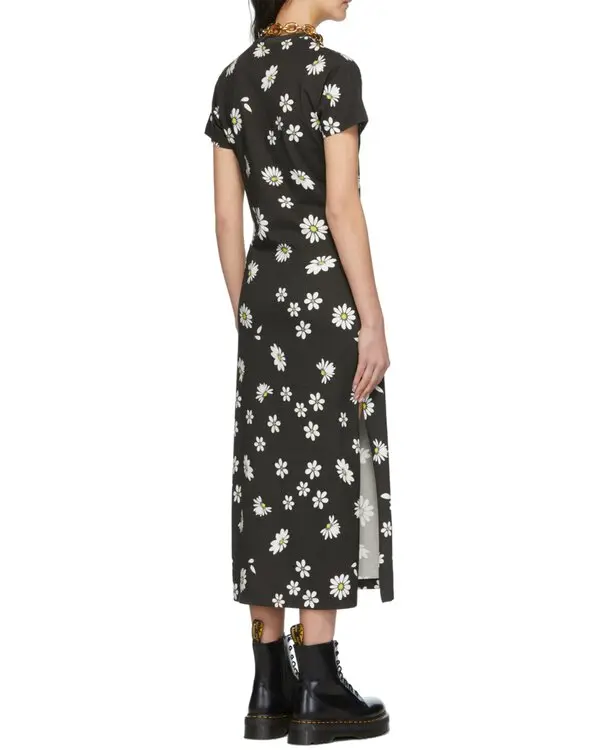 Rabanne Short Sleeve Floral Print Maxi Dress