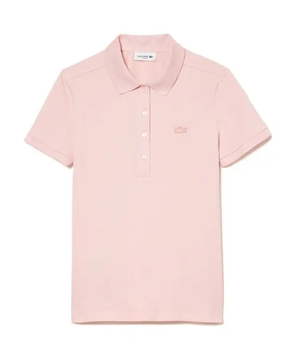 Lacoste Slim Fit Stretch Mini Piqu Polo Shirt - Nude